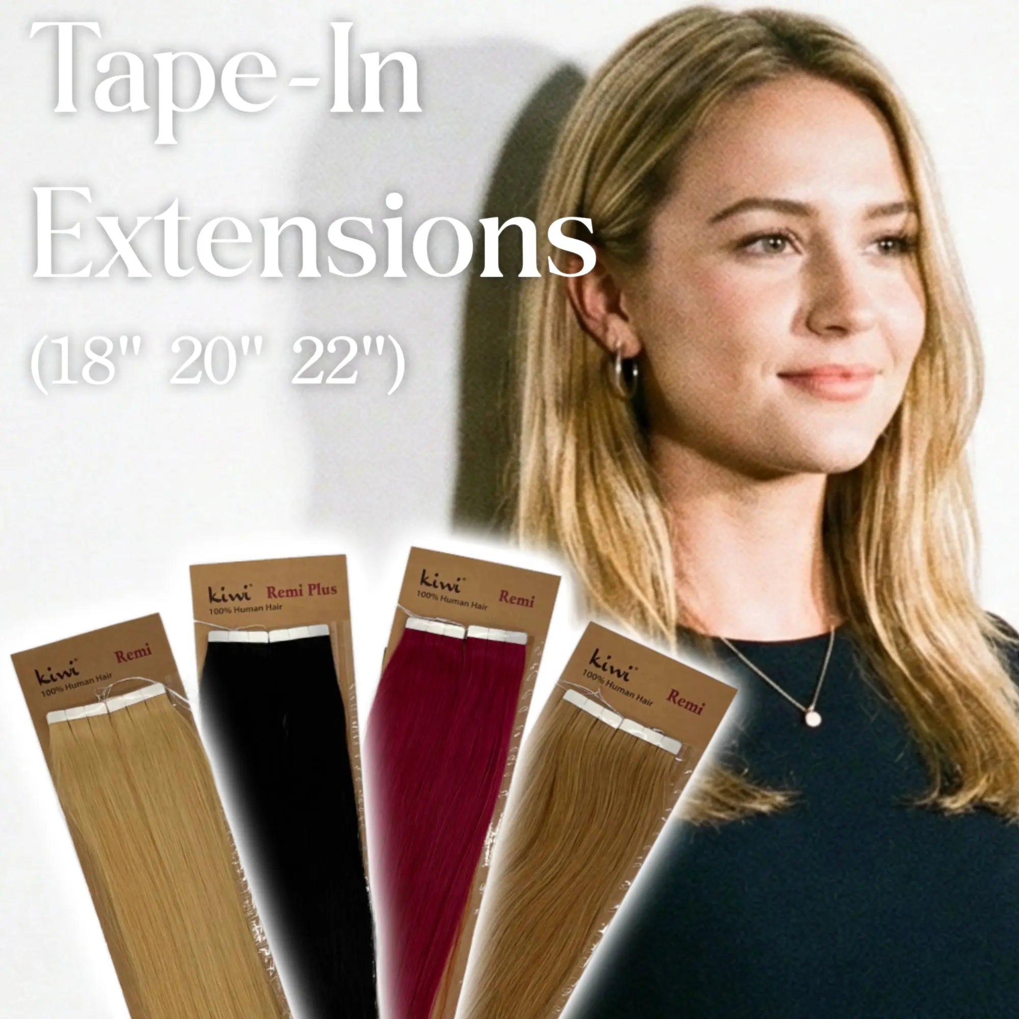 ® Tape-In Extensions – Seamless, Lightweight, 100% Human Hair - – KIWI ...